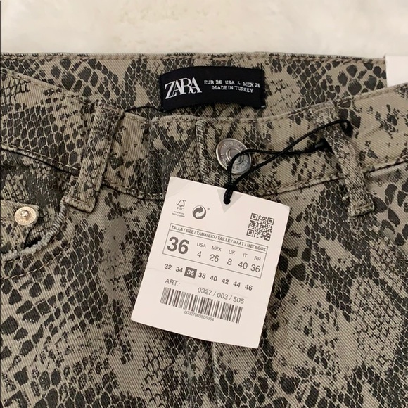 Zara | Jeans | Zara Hi Rise Skinny Printed Jean Snake | Poshmark